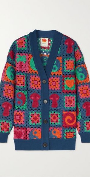 FARM RIO - Crochet-knit cardigan