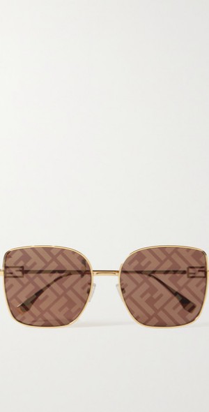FENDI - Square-frame gold-tone sunglasses