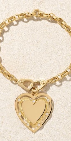 FOUNDRAE - Heart Token - Love Heavy Belcher Sister Hook 18-karat gold ...