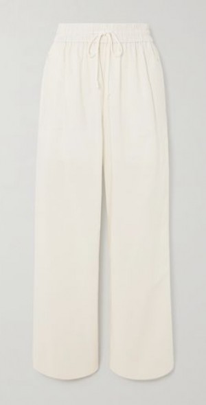 FRAME - Lounge cotton-blend wide-leg pants