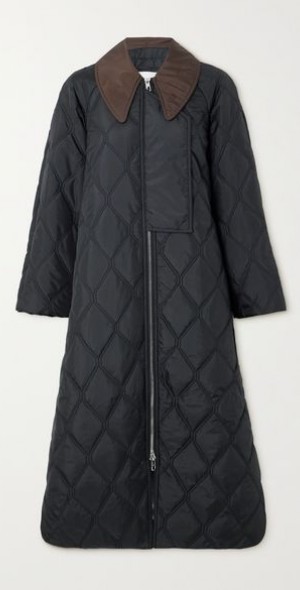 GANNI - Quilted recycled-ripstop coat