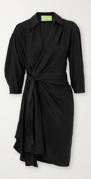 GAUGE81 - Miya wrap-effect silk-satin mini dress