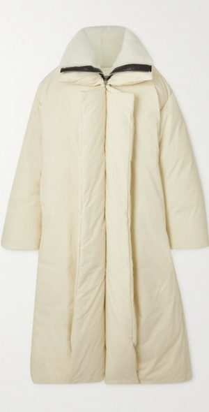 GIVENCHY - Shearling and leather-trimmed quilted cotton down coat