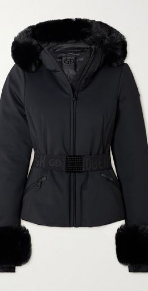 GOLDBERGH - Giselle belted faux shearling-trimmed ski jacket