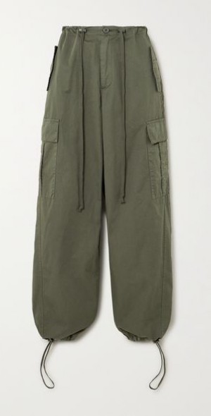 GOOD AMERICAN - Parachute cotton cargo wide-leg pants