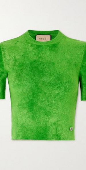 GUCCI - Embellished chenille top