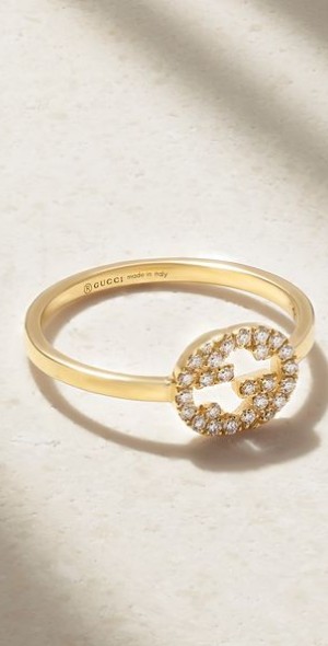 GUCCI - GG 18-karat gold diamond ring