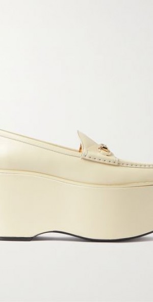 GUCCI - Horsebit leather platform loafers