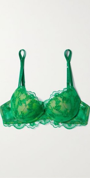 I.D. SARRIERI - + NET SUSTAIN Petal Bloom embroidered tulle underwired bra