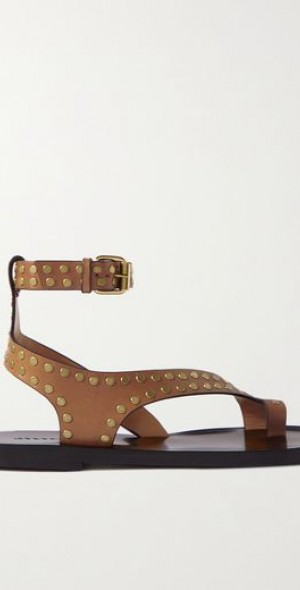 ISABEL MARANT - Jiona studded leather slingback sandals