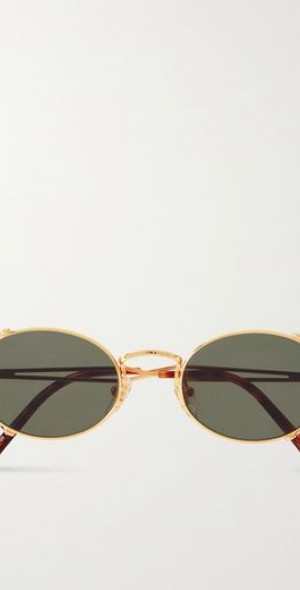JEAN PAUL GAULTIER - Arceau oval-frame gold-tone sunglasses