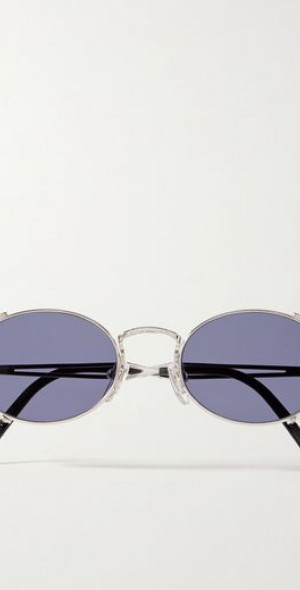 JEAN PAUL GAULTIER - Oval-frame silver-tone sunglasses