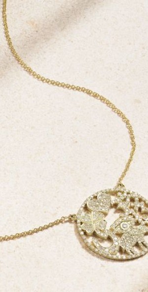 JENNIFER MEYER - Good Luck 18-karat gold diamond necklace