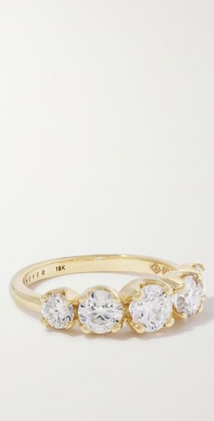 JENNIFER MEYER - Large 18-karat gold diamond ring