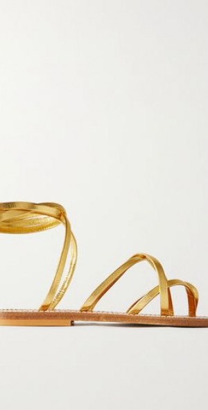 K JACQUES ST TROPEZ - Zenobie metallic leather sandals