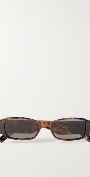 LE SPECS - Tres Gauche small rectangular-frame tortoiseshell acetate ...