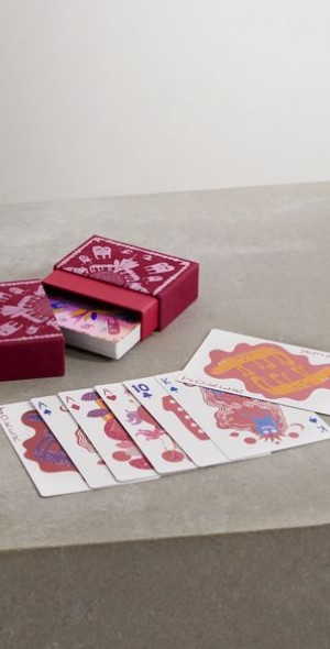 L'OBJET - + Haas Brothers velvet box and jumbo playing cards