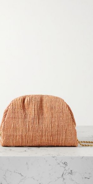 LOEFFLER RANDALL - Bailey woven raffia clutch