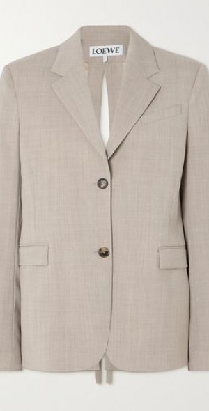LOEWE - Open-back wool blazer