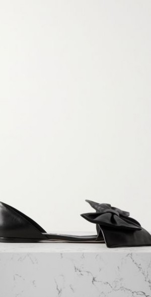 LOEWE - Toy bow-detailed leather slides