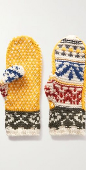 LORO PIANA - Bernina cashmere-jacquard gloves