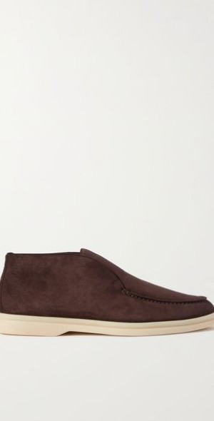 LORO PIANA - Open Walk suede loafers