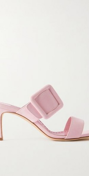 MANOLO BLAHNIK - Gable 70 buckled suede mules