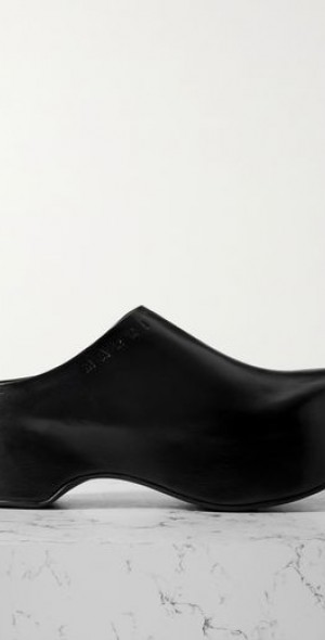 MARNI - Sabot leather platform clogs