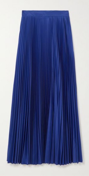 MAX MARA - Calte pleated taffeta maxi skirt