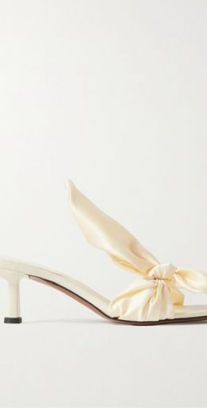 NEOUS - Diana bow-detailed satin sandals