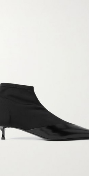 NEOUS - Vega shell and leather point-toe ankle boots
