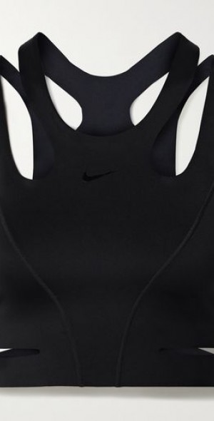 NIKE - + NET SUSTAIN cutout stretch Dri-FIT sports bra