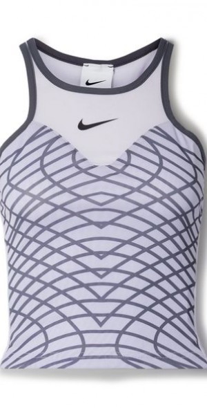 NIKE - + NET SUSTAIN NikeCourt Slam cutout Dri-FIT printed recycled ...