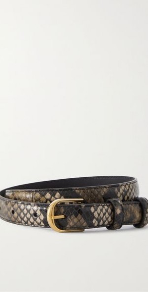 NILI LOTAN - Jane snake-effect leather belt