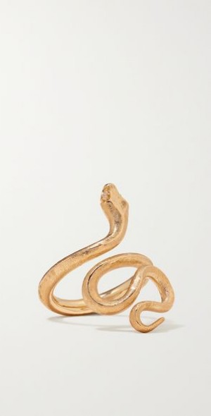 OLE LYNGGAARD COPENHAGEN - Snake medium 18-karat gold diamond ring