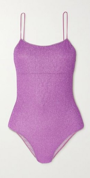 OSÉREE - Lumière backless metallic swimsuit