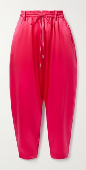 PARTOW - Lyle cropped silk track pants