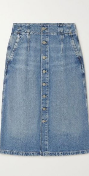 POLO RALPH LAUREN - Denim midi skirt
