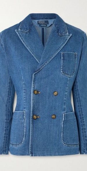 POLO RALPH LAUREN - Rae double-breasted denim blazer