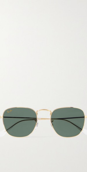 RAY-BAN - Frank square-frame gold-tone sunglasses