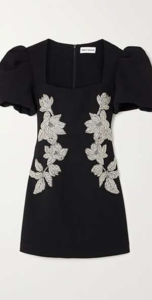 REBECCA VALLANCE - Ginevra embellished cady mini dress