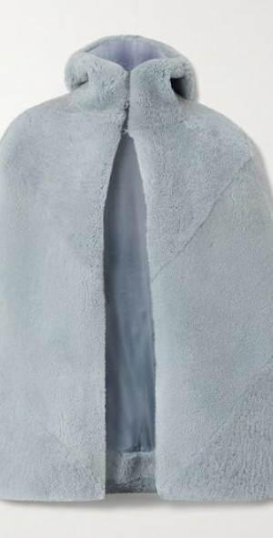 RICK OWENS - Shearling hooded cape