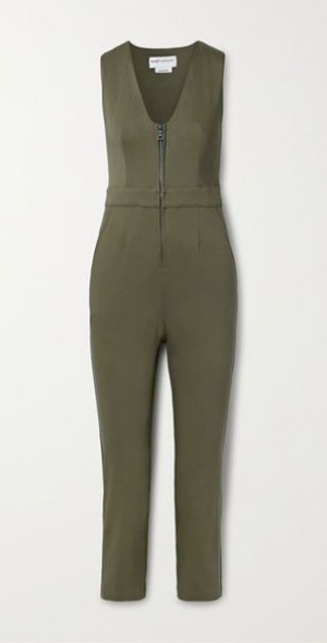 RIVET UTILITY - Rockstar cropped stretch-twill jumpsuit