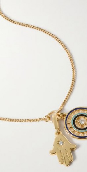 ROXANNE ASSOULIN - The Care & Protect gold-tone, crystal and enamel ...