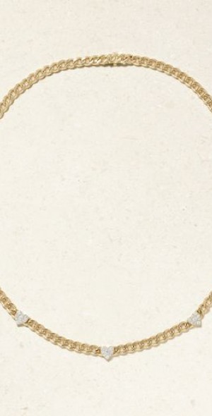 ROXANNE FIRST - '80s 14-karat gold diamond necklace