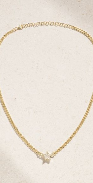 ROXANNE FIRST - Super Duper Star 14-karat gold diamond necklace