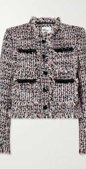 SELF-PORTRAIT - Embellished bouclé-tweed jacket