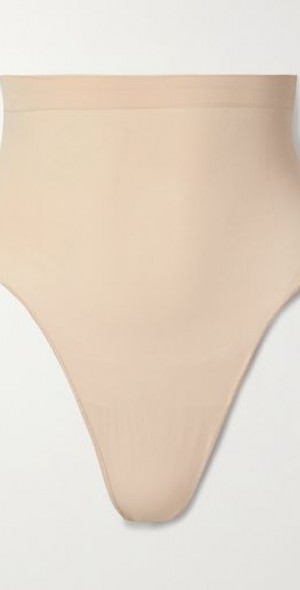 SKIMS - Seamless Sculpt High-Waisted Thong - Sand