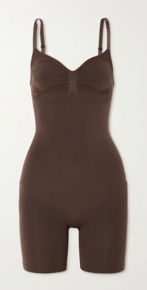 SKIMS - Seamless Sculpt Mid Thigh Bodysuit - Cocoa