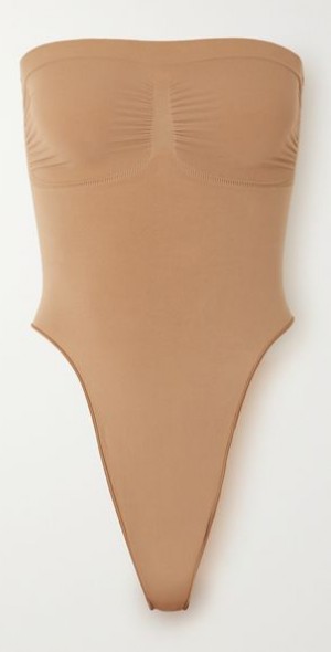 SKIMS - Seamless Sculpt strapless thong bodysuit - Sienna